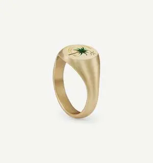 CECE JEWELLERY Palm & Moon Signet Ring