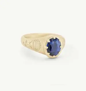 CECE JEWELLERY Kingdom Of The Sea Sapphire Ring - Gold