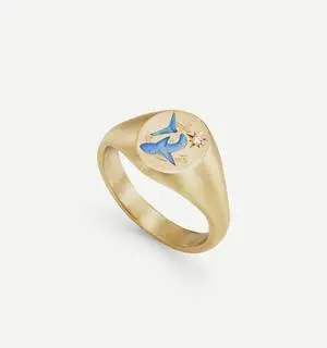 CECE JEWELLERY Shark & Anchor Signet Ring