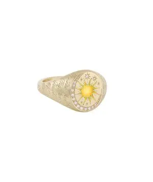 CECE JEWELLERY You Are My Sun Signet Ring - Gold