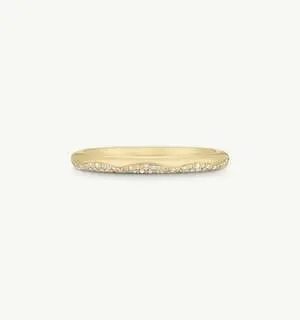 CECE JEWELLERY Scalloped Pavé Stacking Ring In 18ct - Gold