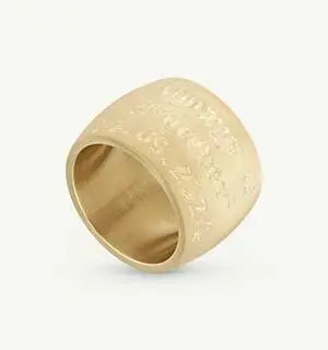 CECE JEWELLERY Custom Engraved Yellow Barrel Ring