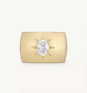 CECE JEWELLERY You Are My Sunshine Barrel Ring With Diamond