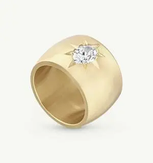 CECE JEWELLERY You Are My Sunshine Barrel Ring With Diamond