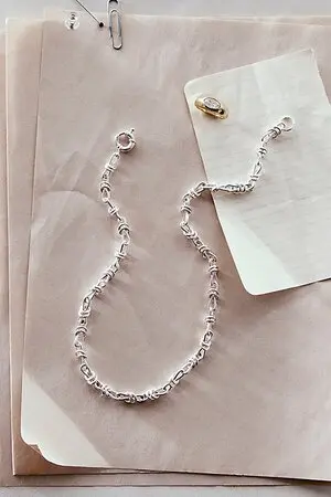 GHOST LONDON Daisy London Polly Knotted Chain Necklace In Gold Silver