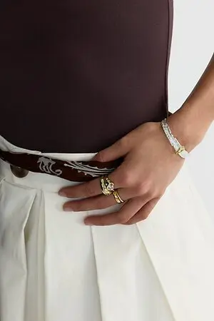 GHOST LONDON Estee Organic Ring Stack Plated
