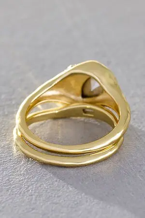 GHOST LONDON Estee Organic Ring Stack Plated