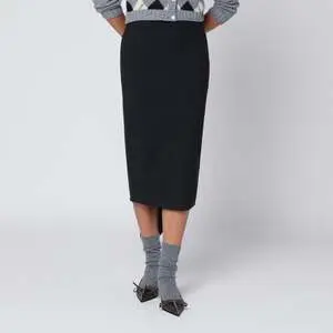 THELATEST Cotton Midi Skirt - Black