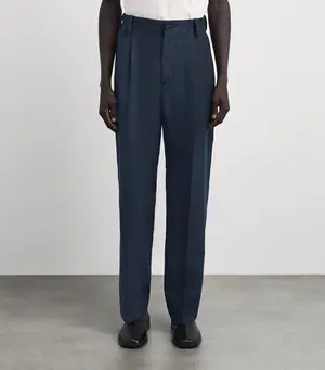Jacquemus Linen-blend Pleated Croisière Trousers