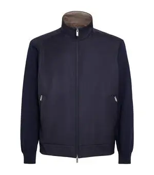 Paul & Shark Virgin Wool Hybrid Jacket - Navy