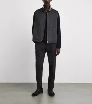 LARDINI Virgin Wool-cashmere Gilet