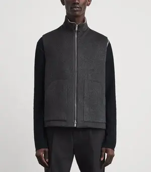 LARDINI Virgin Wool-cashmere Gilet