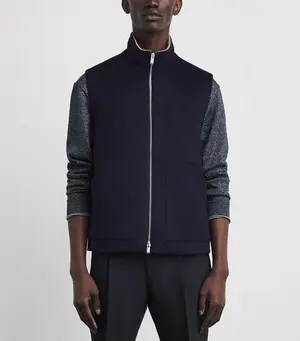 LARDINI Wool-cashmere Gilet