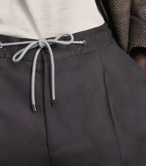 Corneliani Virgin Wool Drawstring Trousers