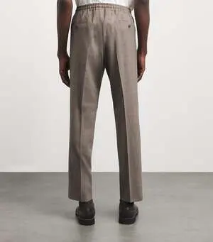 Corneliani Stretch-virgin Wool Drawstring Trousers