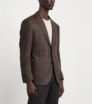 Corneliani Virgin Wool Mouliné Check Blazer