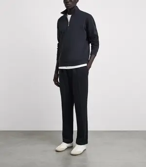 Harrods Cotton Jersey Quarter-zip Sweatshirt