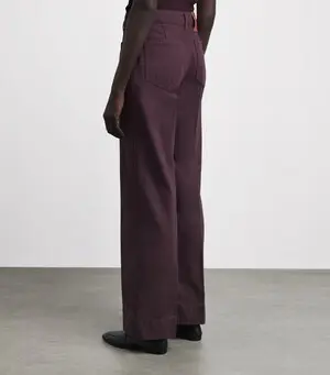 Victoria Beckham Alina High-rise Wide-leg Jeans - Brown