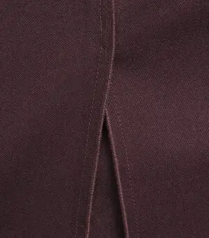 Victoria Beckham Wool Pressed Tailored Midi Skirt