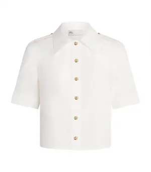 Tory Burch Poplin Short-sleeve Shirt - White