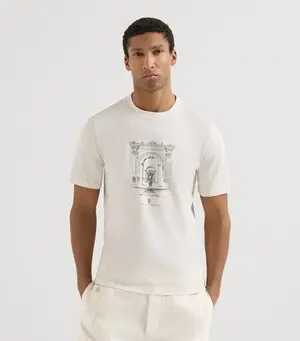 Brunello Cucinelli Neoclassical Print T-shirt