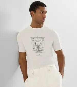 Brunello Cucinelli Neoclassical Print T-shirt