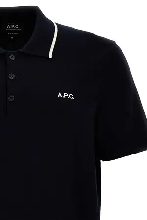A.p.c. Logo Embroidered Short-sleeved Polo Shirt