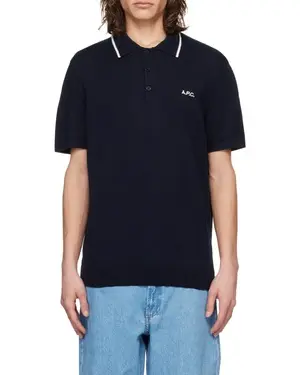 A.p.c. Logo Embroidered Short-sleeved Polo Shirt