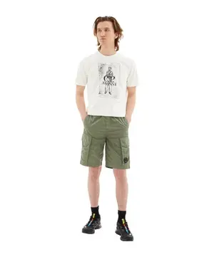 C.P. COMPANY Cargo Shorts With Lens Detail - White