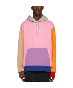 MASTERMIND WORLD Color Matching Hooded Hoodie - Pink
