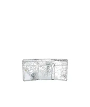 VIVIENNE WESTWOOD Metallic Effect Small Flap Purse