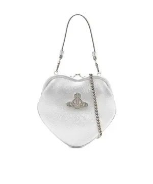VIVIENNE WESTWOOD Belle Heart Frame Purse - Silver