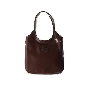 Miu Miu Ivy Leather Bag - Dark Brown