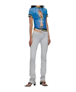 Ottolinger Loose Mesh T-shirt With Graphic Print