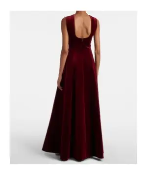 EMILIA WICKSTEAD Cotton Velvet Gown - Brown