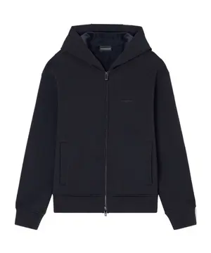 Emporio Armani Full Zip Hooded Sweatshirt - Navy Blue