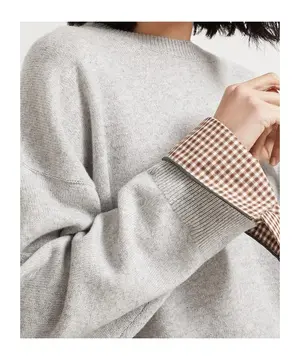 Brunello Cucinelli Crew Neck Jumper With Removable Shirt Detail