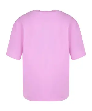 MSGM Maglia Rosa Crewneck Oversize T-shirt