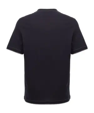 Brunello Cucinelli Logo Embroidered Layered T-shirt