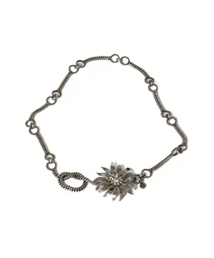 Miu Miu Metal Belt With Crystals - Gray