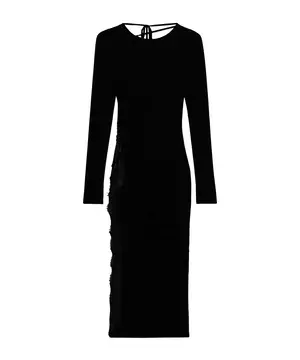 Blumarine Long Sleeve Lace Trimmed Dress