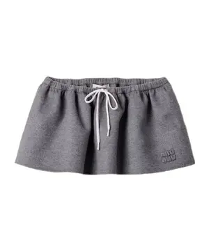 Miu Miu Double Cashmere Miniskirt - Grey