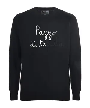 MC2 SAINT BARTH Heron Embroidered Sweater - Black