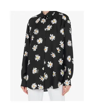 Moschino Silk Twill Shirt Allover Daisy