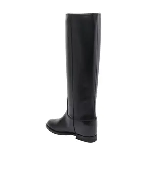 VIA ROMA 15 Maxi Logo Round Toe Boots