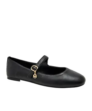 Michael Kors Buckle-strap Ballet Flats - Black