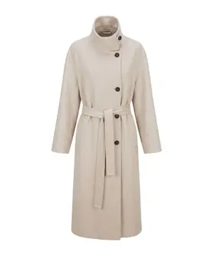 Brunello Cucinelli Belted Button-fastening Coat - Light Brown