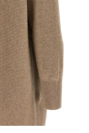 Brunello Cucinelli Ribbed Boatneck Dress With Cutout Detail