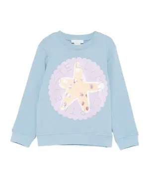 Stella McCartney Starfish-print Sweatshirt - Blue