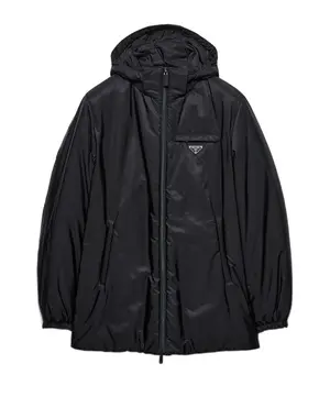 Prada Medium-weight Re-nylon Down Jacket - Black
